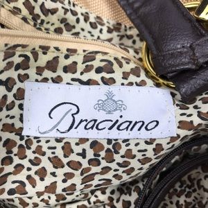 Braciano | Bags | Braciano Tan Gold Hardware Unique Shoulder Bag | Poshmark